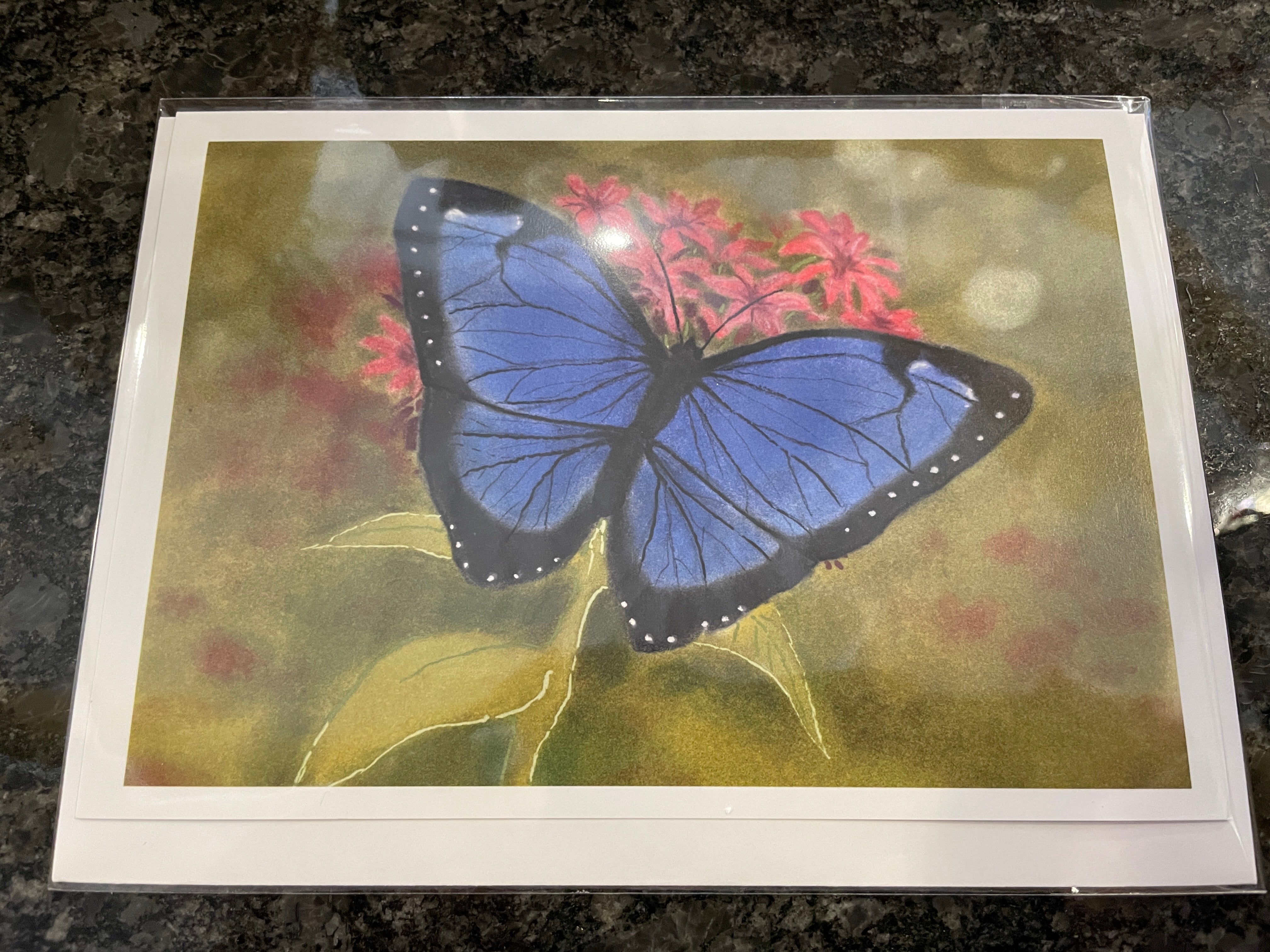 Nick Bair 5x7 "Blue Butterfly" Note Card | Mod Market